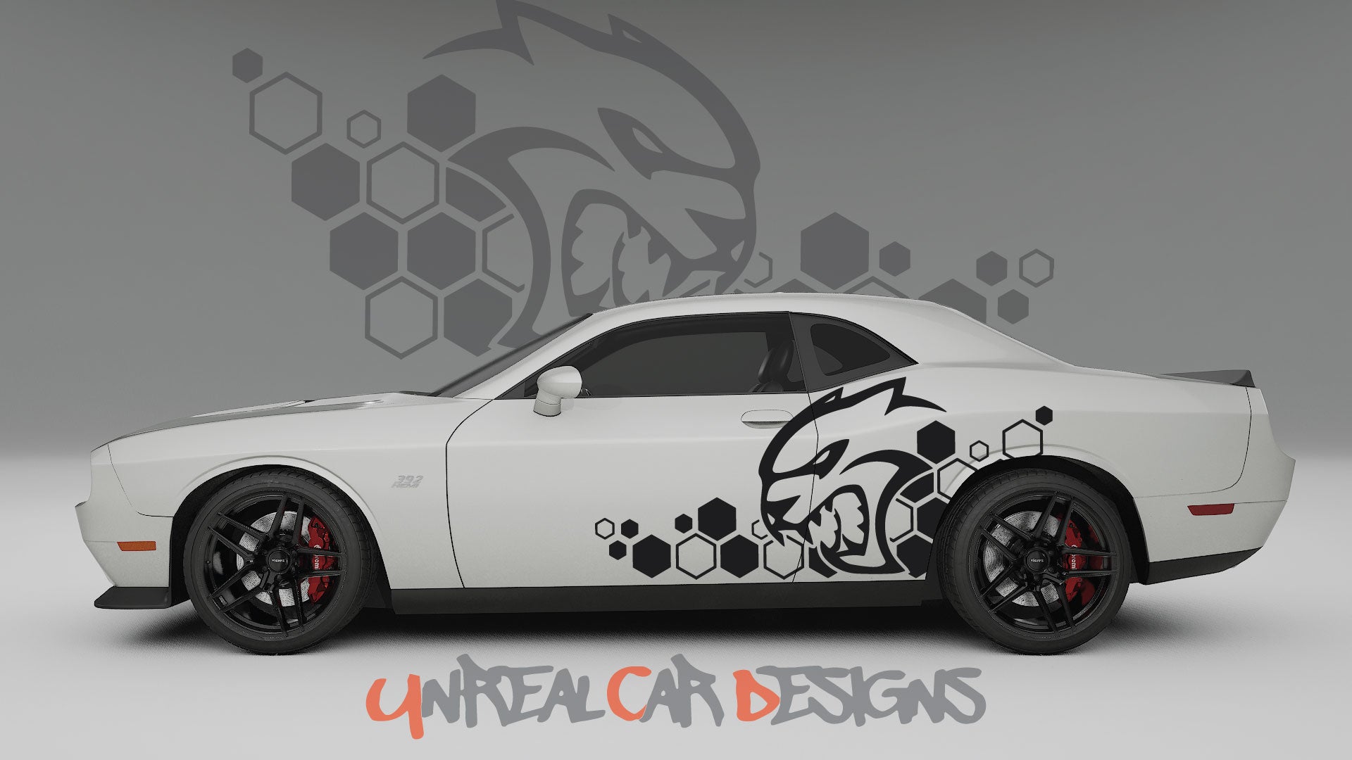 Dodge Challenger Demon Honey Comb Side Decals, Stickers & Graphics ...