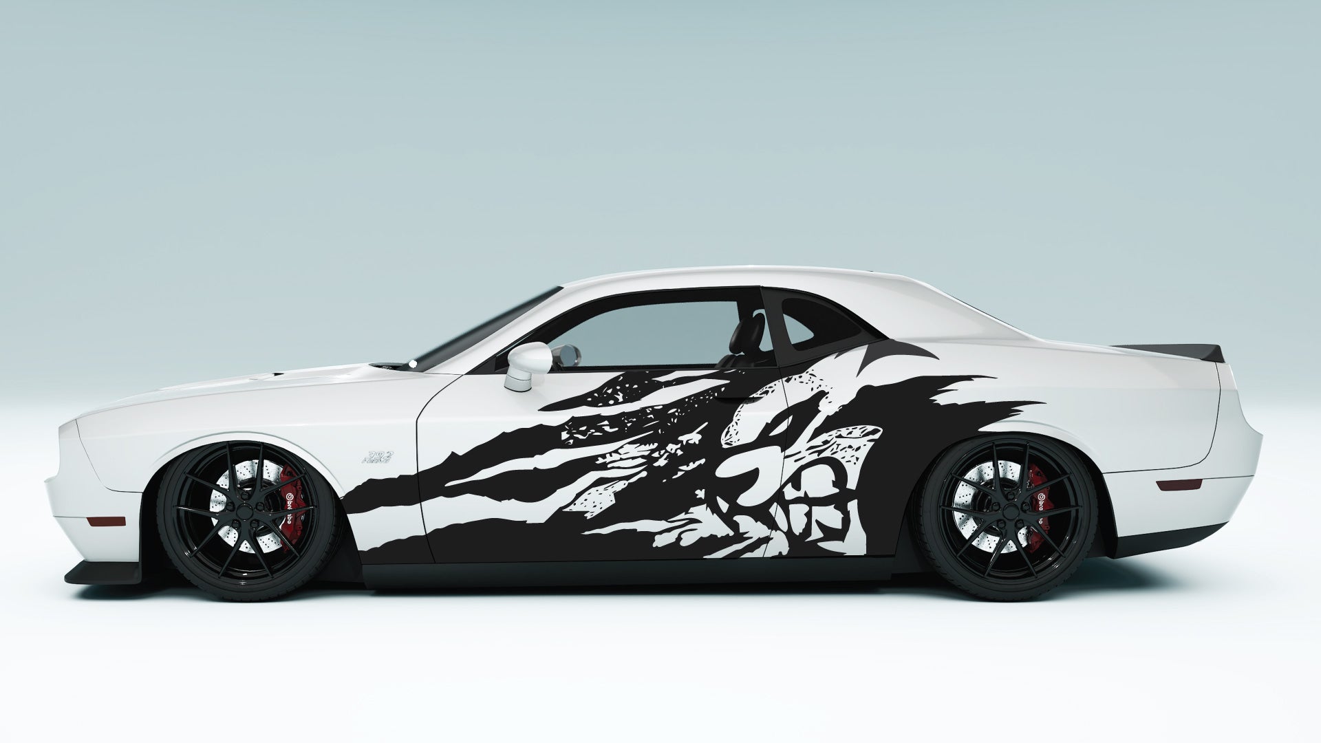 Grunge Cat Side Decals Stickers & Graphics for Dodge Challenger ...